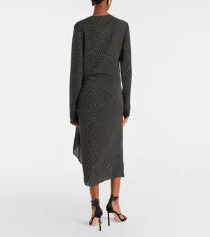 TOM FORD Polka-dot Silk Midi Dress