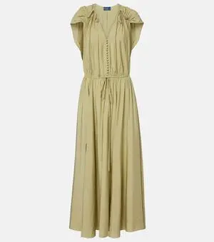 Polo Ralph Lauren Pleated Midi Dress - Green