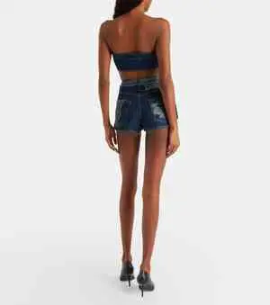 JEAN PAUL GAULTIER Trompe-l'œil Denim Shorts