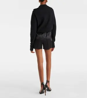 TOM FORD High-rise Silk-blend Satin Shorts