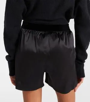 TOM FORD High-rise Silk-blend Satin Shorts