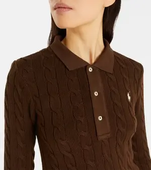 Polo Ralph Lauren Cable-knit Cotton Polo Sweater