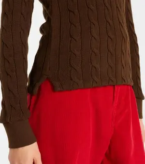 Polo Ralph Lauren Cable-knit Cotton Polo Sweater