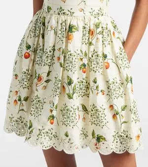 Agua Bendita Poesia Off-shoulder Linen Minidress