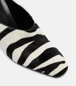 Khaite Colt Zebra-print Calf Hair Mules - Black
