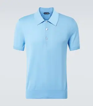 TOM FORD Cotton Polo Shirt - Blue