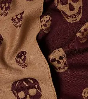 Alexander McQueen Skull Wool Jacquard Scarf