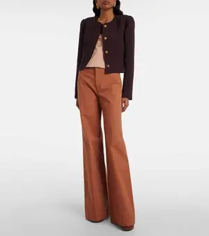 Chloé Cropped Virgin Wool Crêpe Jacket