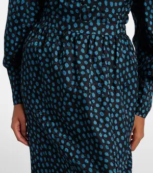 Chloé Polka-dot Silk Jacquard Pencil Skirt