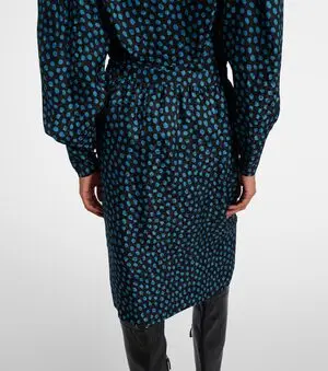 Chloé Polka-dot Silk Jacquard Pencil Skirt