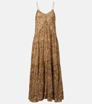 MARANT ETOILE Sabba Floral Cotton Maxi Dress - Brown