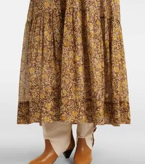 MARANT ETOILE Sabba Floral Cotton Maxi Dress - Brown