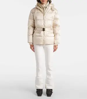 Bogner Lyra Belted Down Ski Jacket - Beige