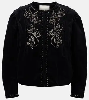 Isabel Marant Étoile Pietra Embellished Cotton Jacket - Black