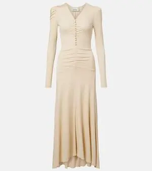 Isabel Marant Étoile Nejma Gathered Midi Dress - Beige