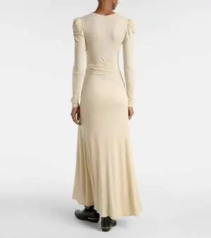 Isabel Marant Étoile Nejma Gathered Midi Dress - Beige
