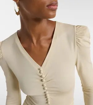 Isabel Marant Étoile Nejma Gathered Midi Dress - Beige