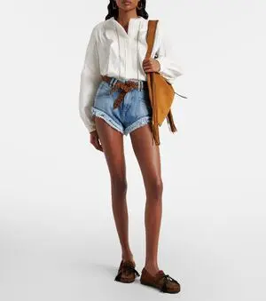 Isabel Marant Étoile Eneidala Denim Shorts - Blue