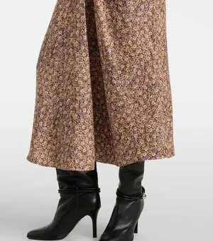 Isabel Marant Étoile Lyndsay Floral Gathered Midi Dress - Multicoloured