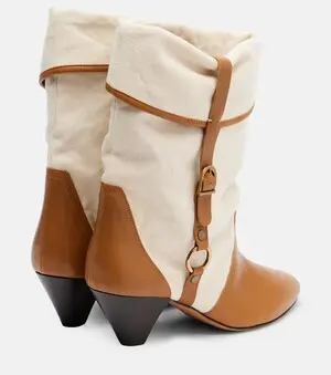 Isabel Marant Étoile Darner 55 Leather-trimmed Ankle Boots - Brown