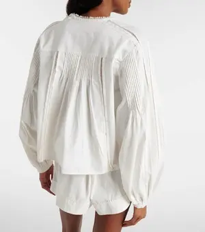 Isabel Marant Étoile Cubraly Ruffled Cotton Blouse - White