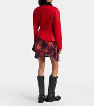 VIVIENNE WESTWOOD Plaid Asymmetric Miniskirt