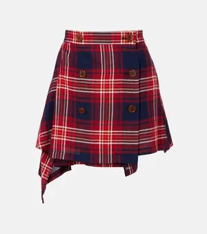 VIVIENNE WESTWOOD Plaid Asymmetric Miniskirt - Multicoloured