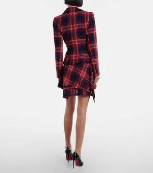 VIVIENNE WESTWOOD Plaid Asymmetric Miniskirt
