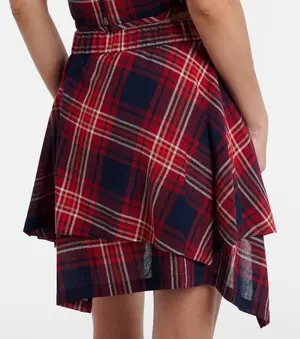 VIVIENNE WESTWOOD Plaid Asymmetric Miniskirt