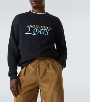 JW Anderson Anonymous Lovers Embroidered Sweatshirt - Black