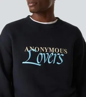 JW Anderson Anonymous Lovers Embroidered Sweatshirt - Black