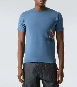 JW Anderson Printed Cotton Jersey T-shirt - Blue