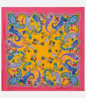 Etro Rigoletto Paisley Silk Scarf - Multicoloured