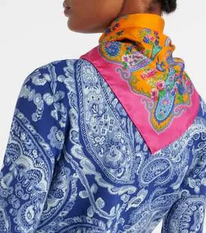Etro Rigoletto Paisley Silk Scarf