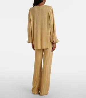 Missoni Zig Zag Lamé Straight Pants - Gold