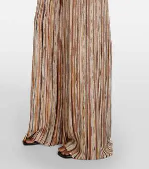 Missoni Sequined Striped Wide-leg Pants