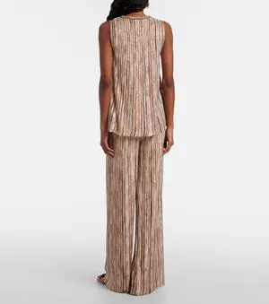 Missoni Sequined Striped Wide-leg Pants - Brown