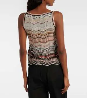 Missoni Zigzag Sequined Lamé Top - Multicoloured
