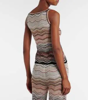 Missoni Zigzag Sequined Lamé Top - Multicoloured