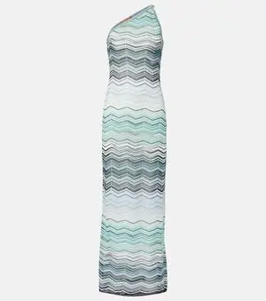 Missoni Zig-zag Lamé Maxi Dress - Blue