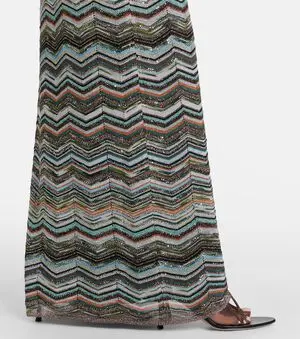 Missoni Zig-zag Lamé Maxi Dress - Multicoloured