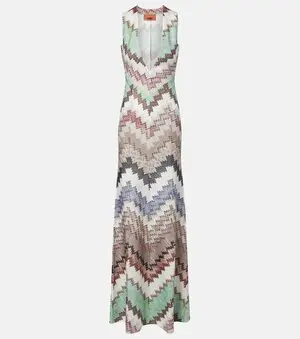 Missoni Zigzag Lamé Maxi Dress - Multicoloured