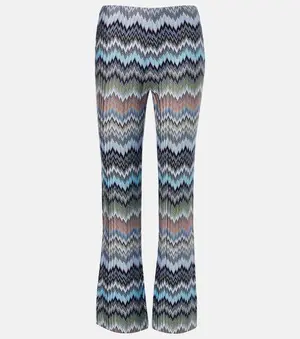 Missoni Zig Zag Straight-leg Pants - Blue