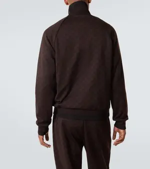 Gucci Gg Jacquard Track Jacket - Brown