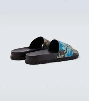 Gucci Gg Canvas Slides