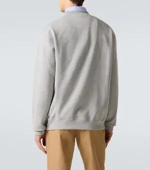 Gucci Web Stripe Cotton Sweatshirt - Grey