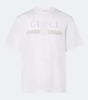 Gucci Logo Cotton Jersey T-shirt - White