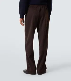 Gucci Gg Jacquard Track Pants - Brown