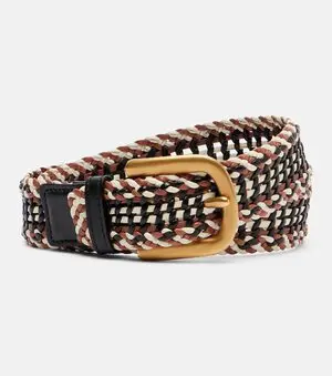 Gabriela Hearst Woven Leather Belt - Brown