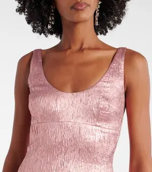EMILIA WICKSTEAD Floral Jacquard Mini Dress - Pink